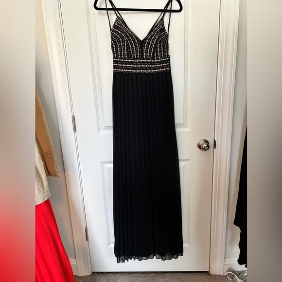 Lulus | Dresses | Lulus Formal Black And Gold Embroidered And Beaded ...